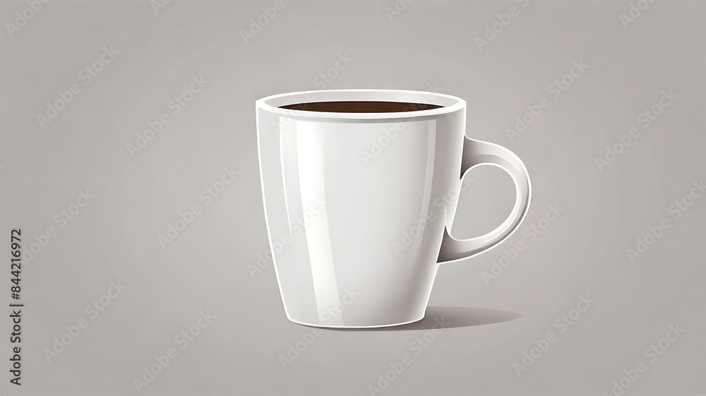 Minimalistic 2d Plain Coffee cup or mug graphics for a logo or a t ...