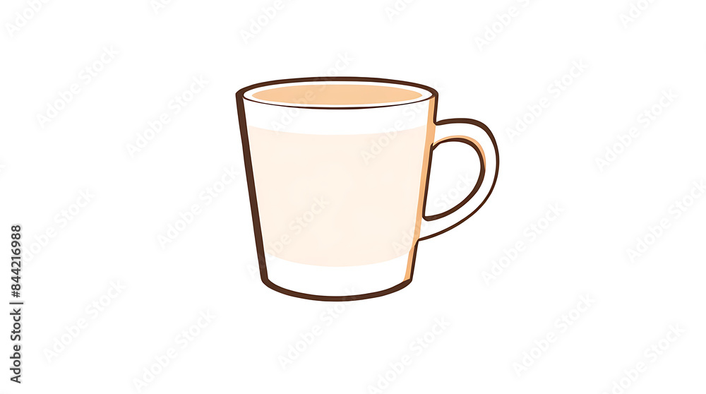 Minimalistic 2d Plain Coffee cup or mug graphics for a logo or a t ...