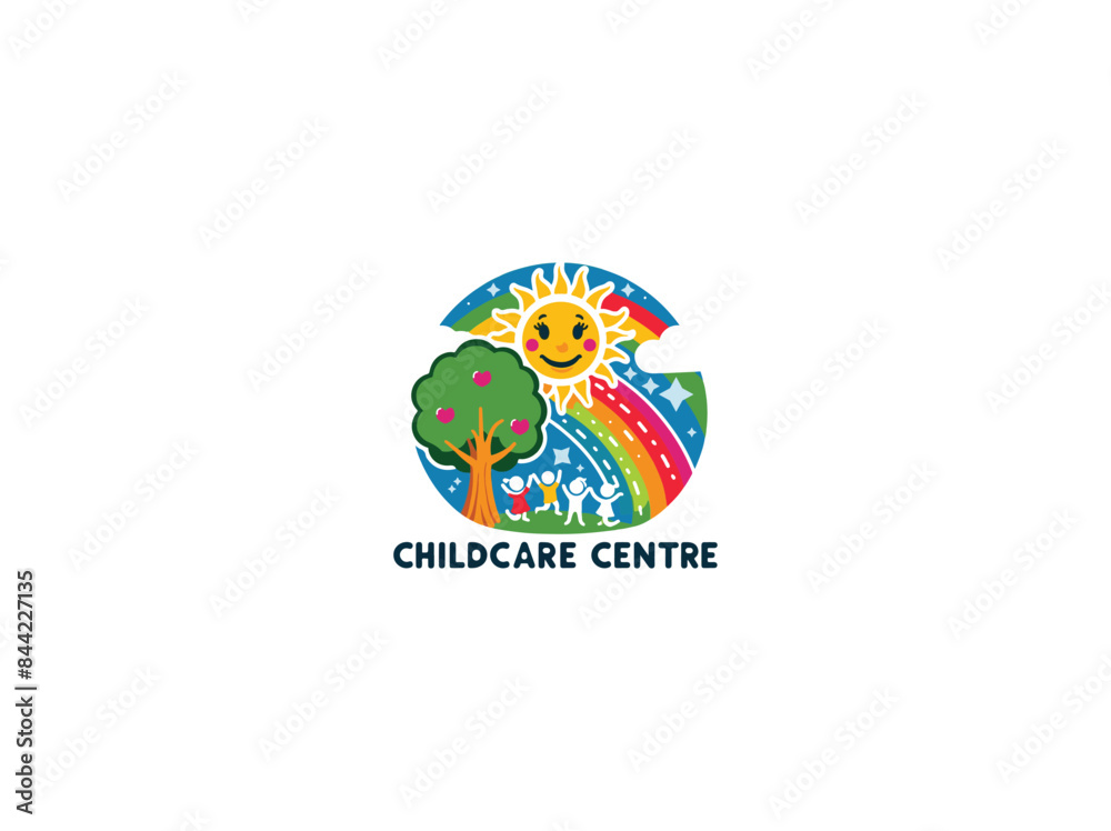 kids logo template, child care center, daycare logo, education logo ...