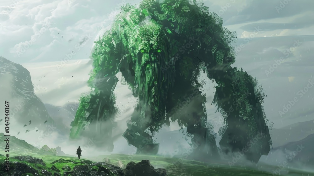 Behold the mighty Big Green Giant Stock Illustration | Adobe Stock