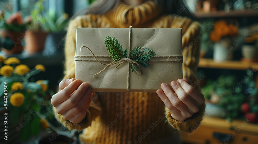 Hands slowly lifting the lid of a box to reveal a card with an ...