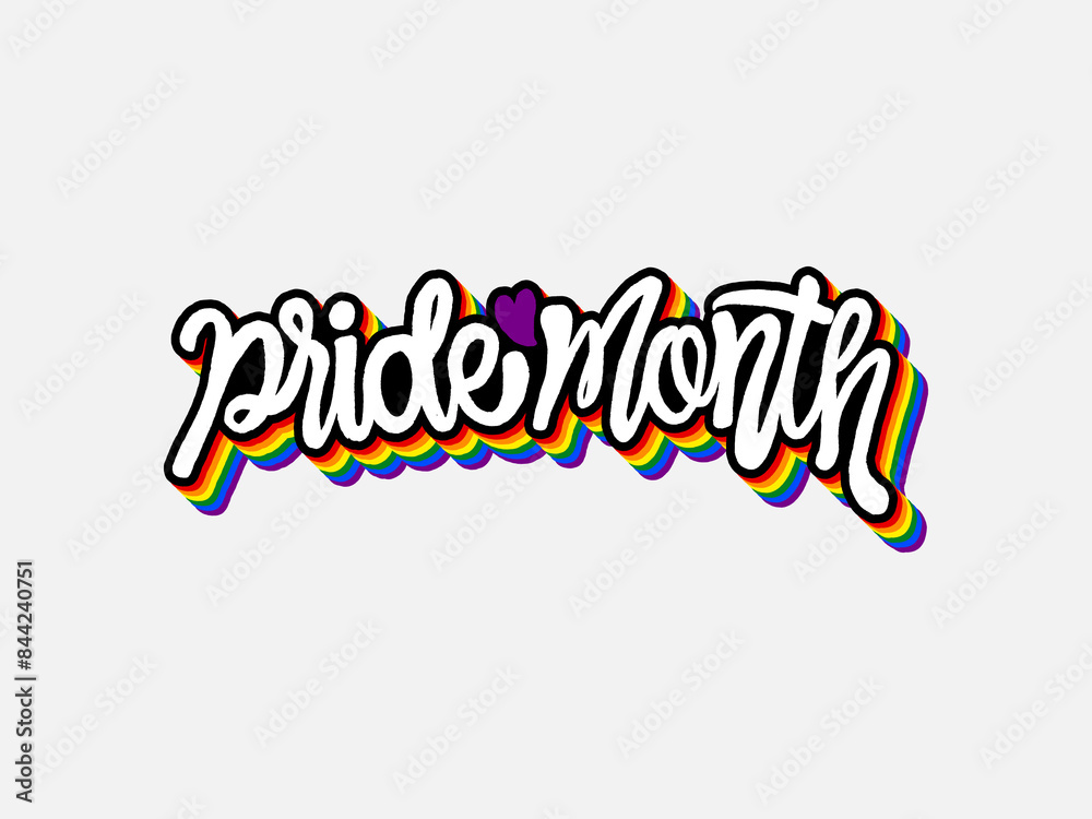 LGBT pride art on white background. template for poster, social network ...