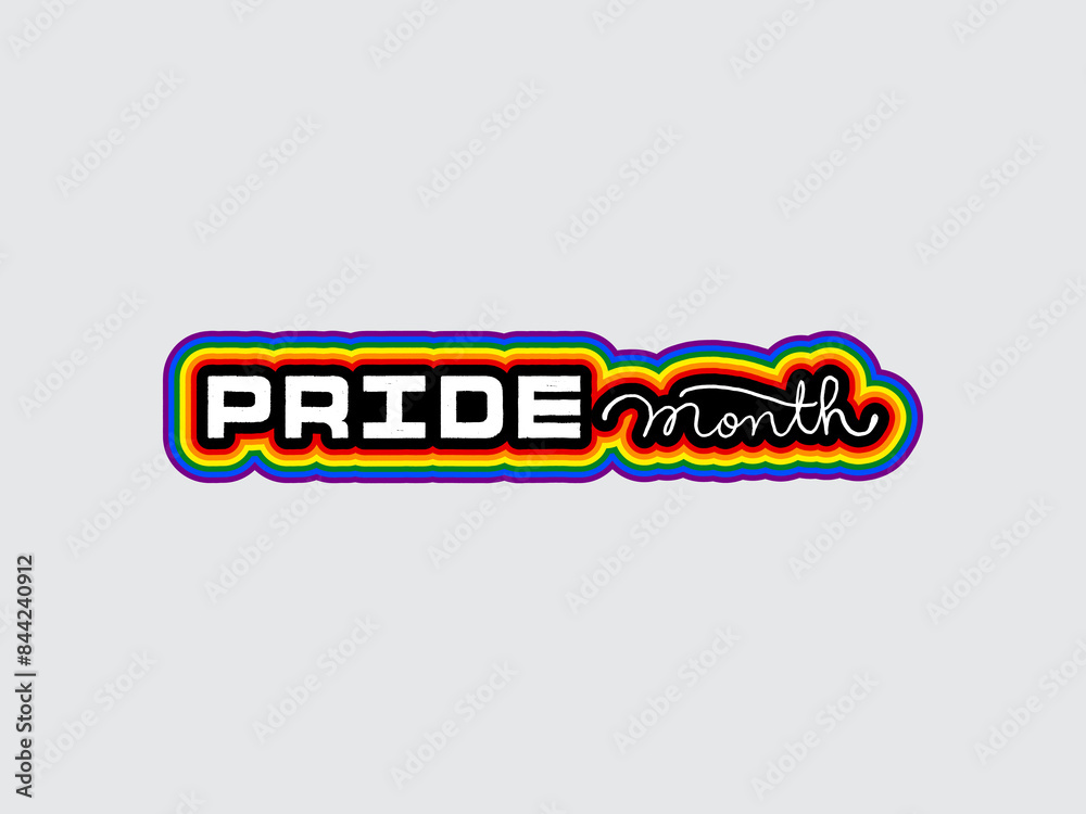 LGBT pride art on white background. template for poster, social network ...