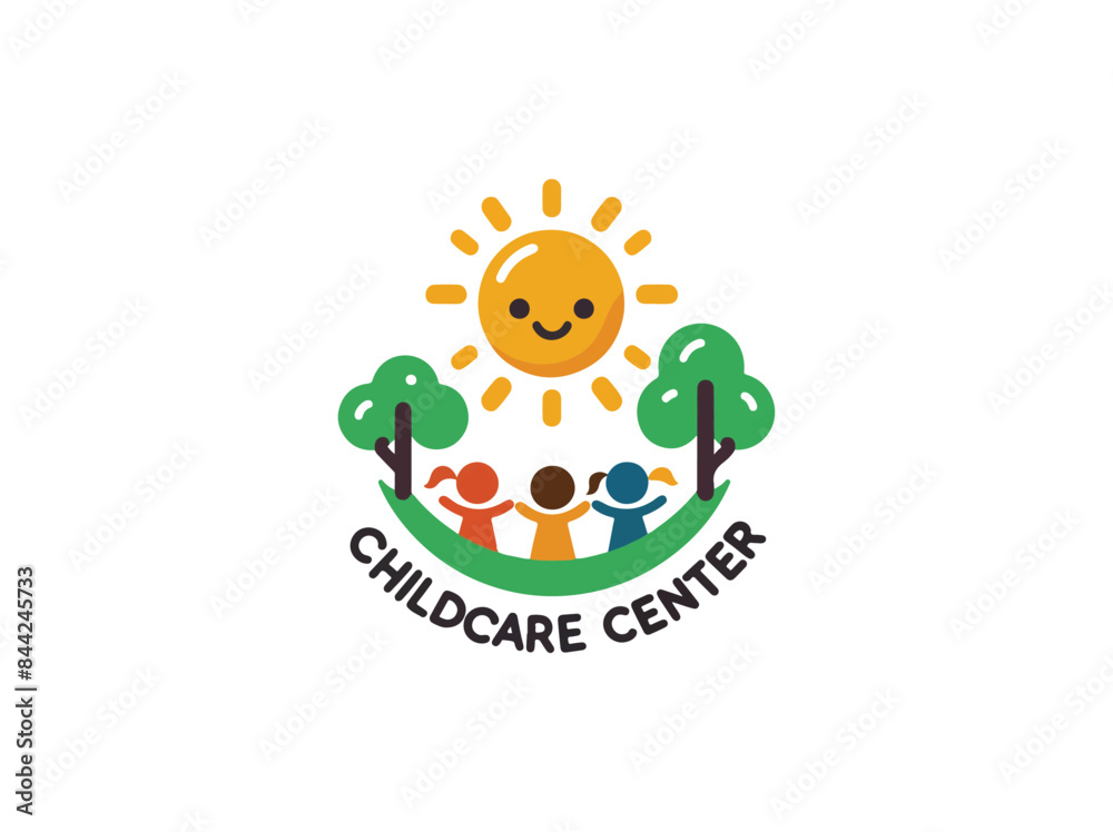 kids logo template, child care center, daycare logo, education logo ...
