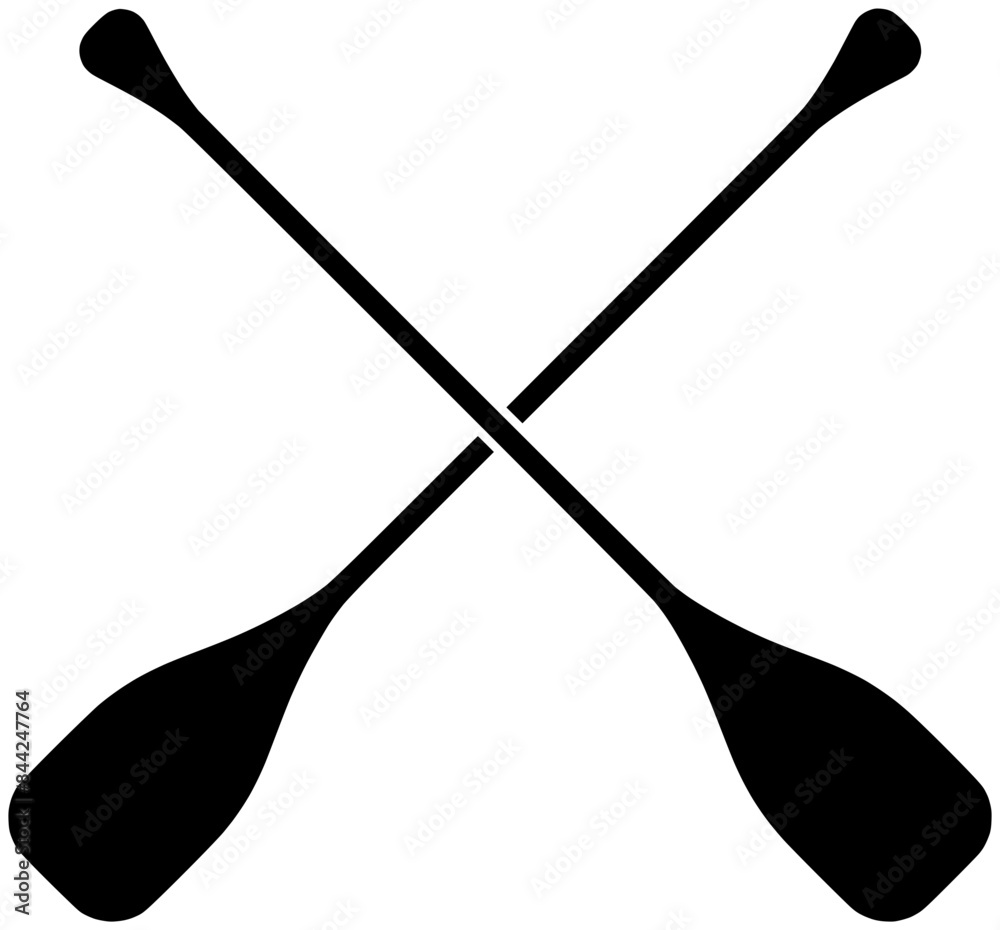 paddle illustration canoe silhouette kayak logo boat icon sport outline ...