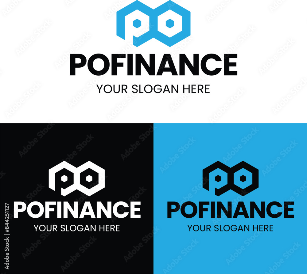 po logo, po tech logo, po modern logo, po minimal logo, po box logo ...