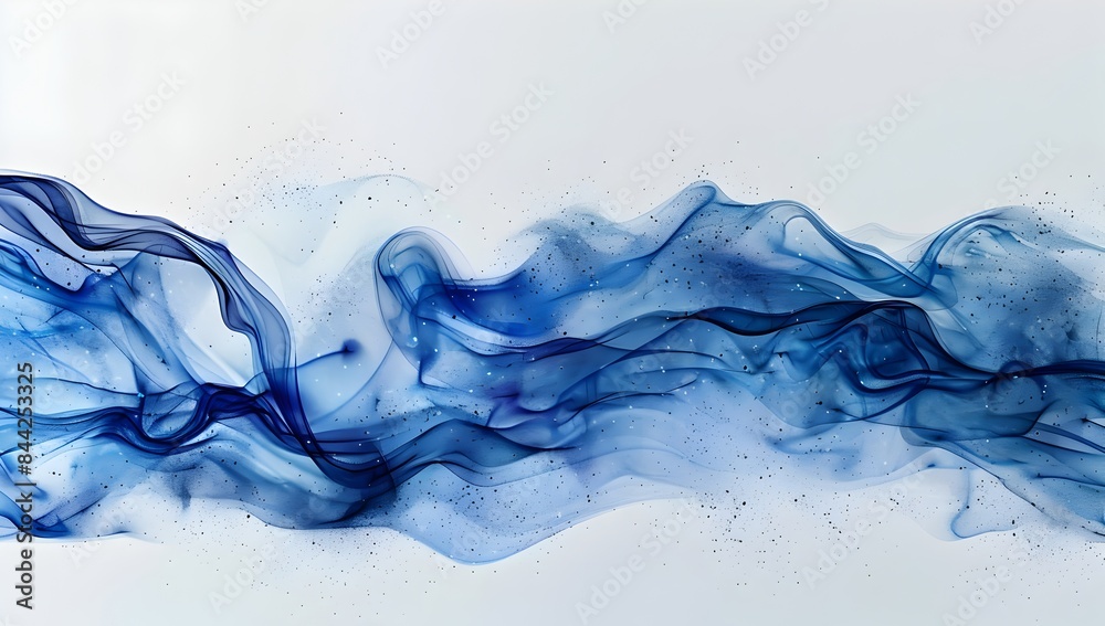 Abstract blue wave background with space for copy, water flow and fluid ...