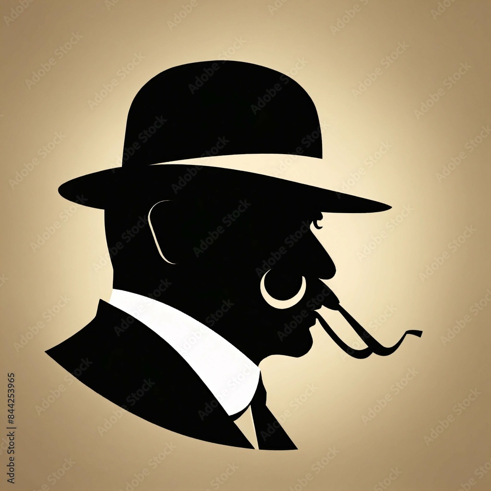 Generate a simple and elegant logo that portrays the silhouette of a ...