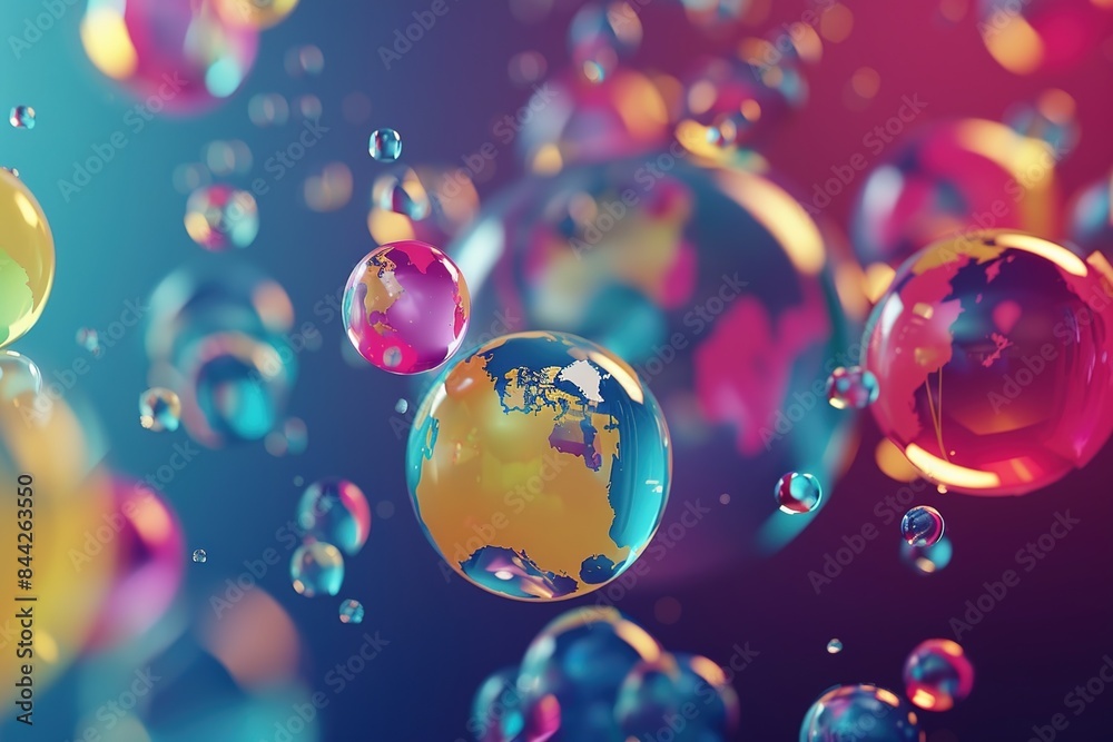 A dynamic animated bubble chart displaying the growth of emerging ...