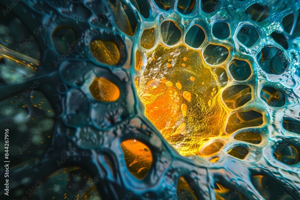 Looking at a cell's nucleus under a microscope reveals a complex and ...