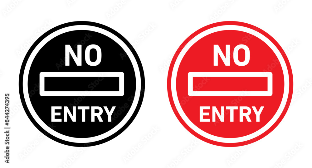 No Entry Road Sign for Traffic Control, Restricted Access, and Safety ...
