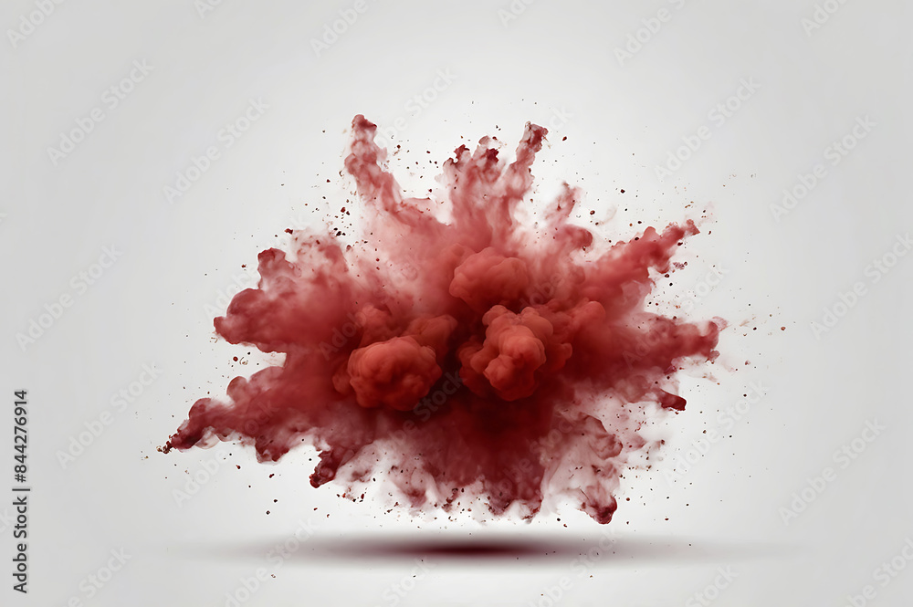 Red Fog or smoke color isolated transparent special effect. Abstract ...