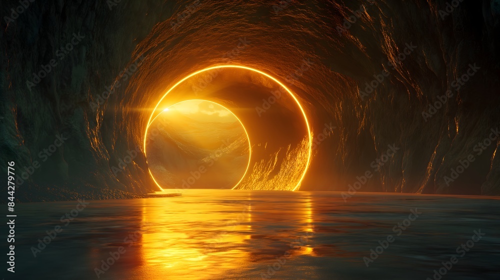 3. Picture an ethereal scene where a radiant bridge of light gracefully ...