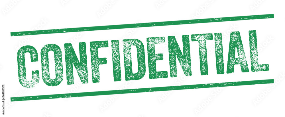 Confidential Green Watermark Stamp isolated on transparent background ...