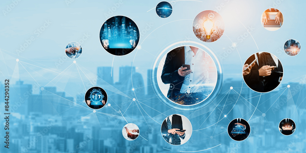 Communication technology , smart connection IOT and people network ...