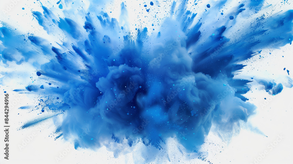Beautiful blue paint explosion, background, backdrop Stock Illustration ...