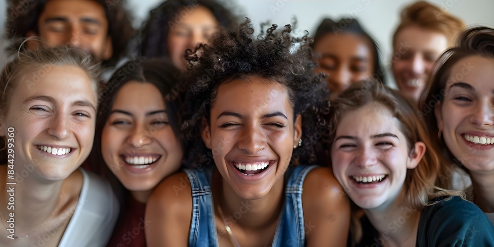 Celebrating Diversity A Group of People Laughing Together in Unity and ...