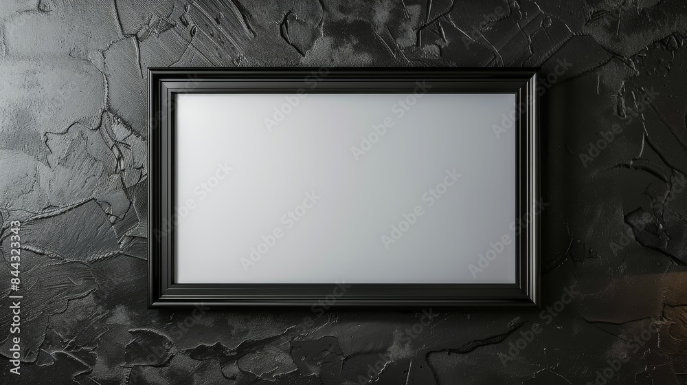 Modern design with black background with thin empty horizontal frame ...