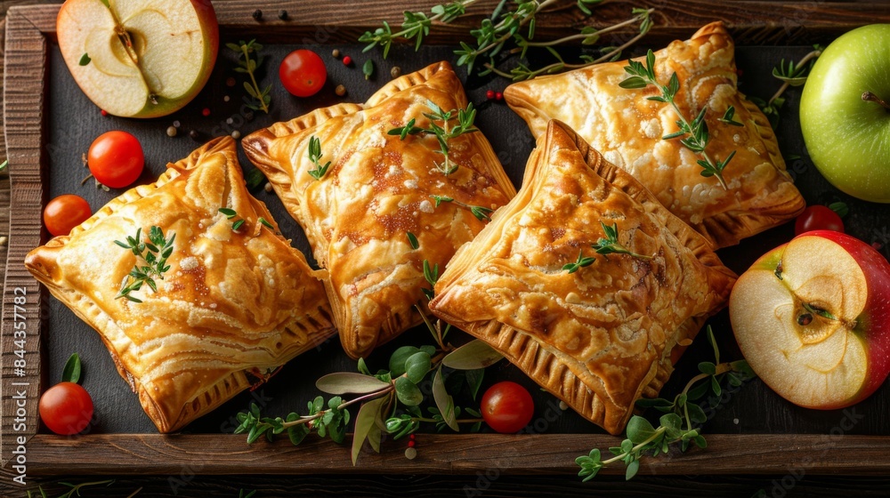 Chaussons aux Pommes: A display of Chaussons aux Pommes with their ...