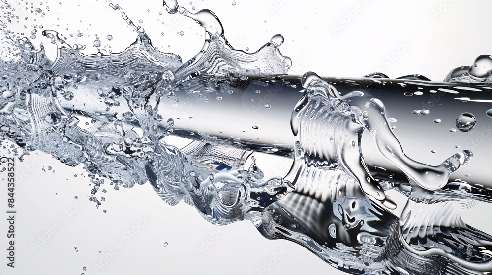 Realistic simulation of liquid moving through a pipe's cross-section ...