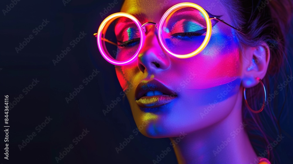 Photos of fashion models in neon lights. Photos of beautiful models ...