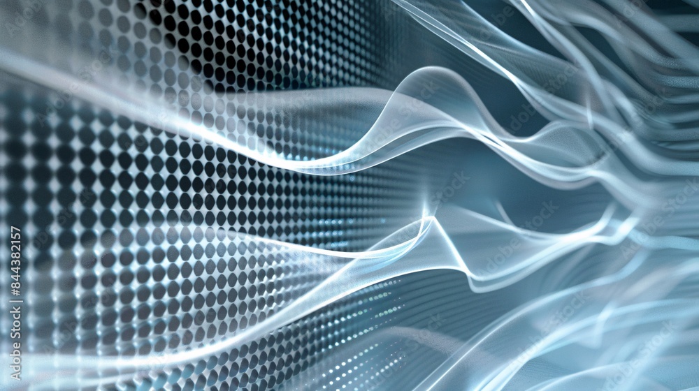 High-resolution image of a wall grille air vent with flowing air ...