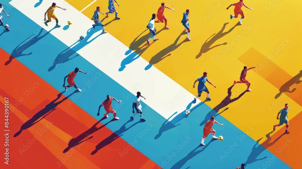 Minimalist illustration of Euro 2024 sportsmanship moments and ...