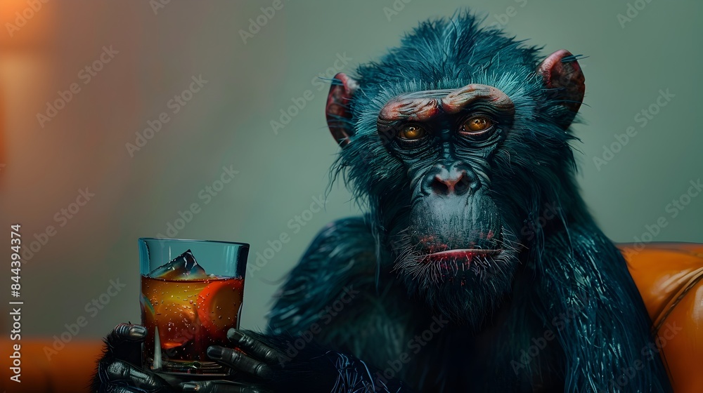 Haunting and surreal digital depicting a close-up portrait of a ...