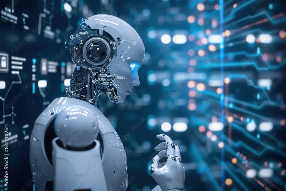 Artificial Intelligence technology, machine learning, neural networks ...