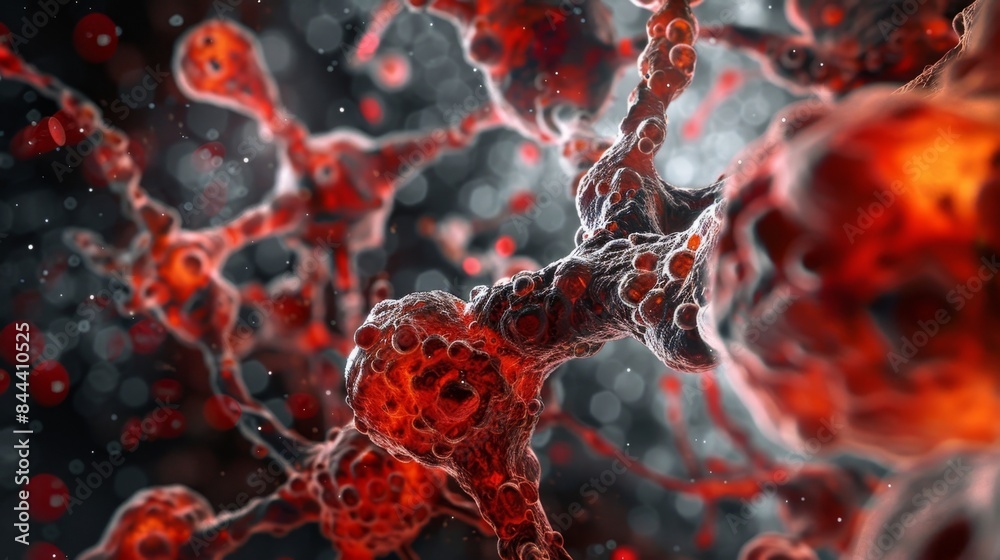 ภาพประกอบสต็อก High resolution microscopy image of endothelial cells ...