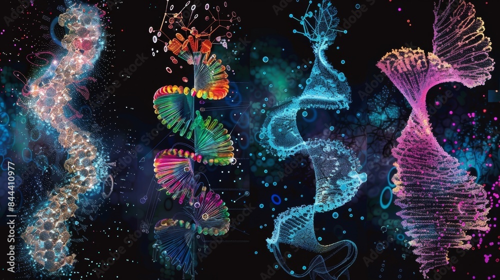 A series of images depicting the different stages of gene silencing ...