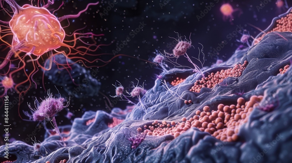 Illustration showcasing the different types of cells that have ...