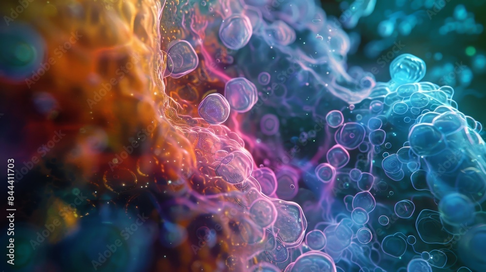 Photo & Art Print The Golgi apparatus is a hub of activity as vesicles ...