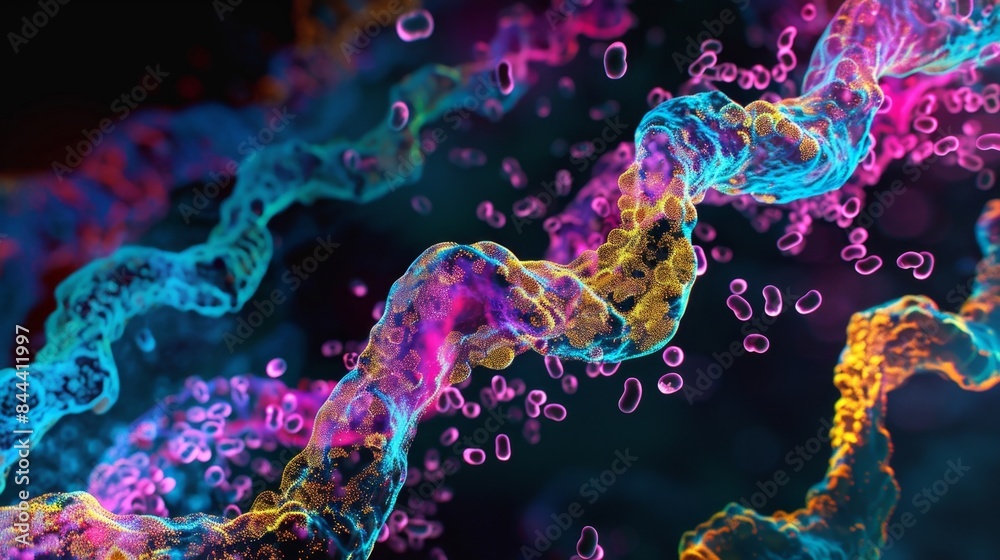 Magnetic resonance microscopy image of chromatin fibers undergoing ...