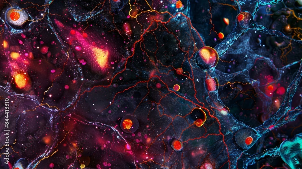 Microscopic visualization of dopamine receptor expression in a sample ...