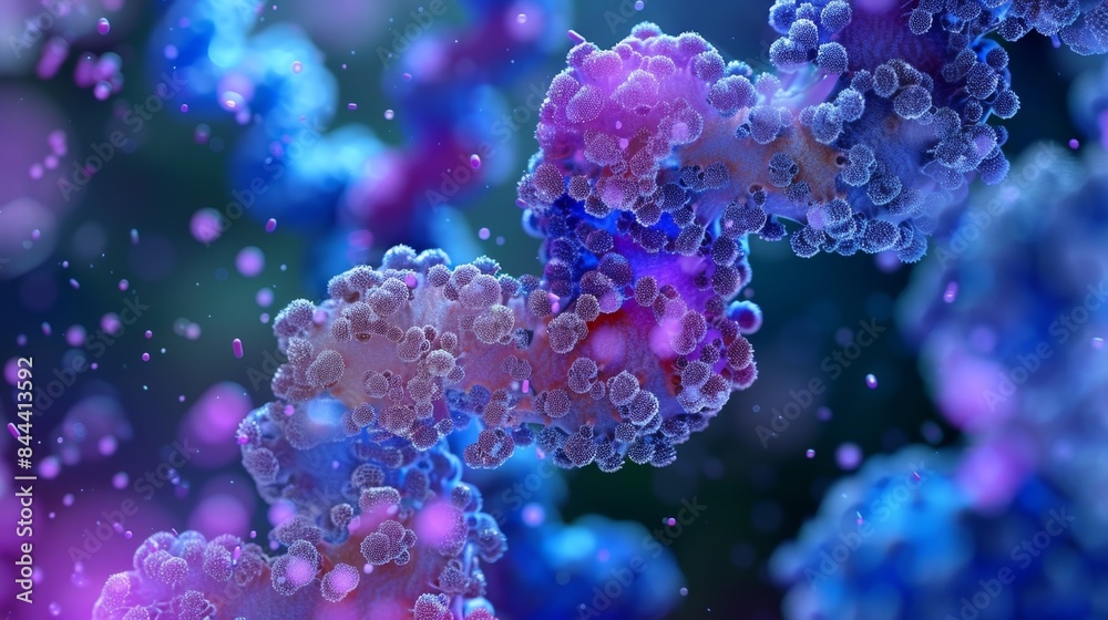 A detailed image of individual histone proteins with varying degrees of ...