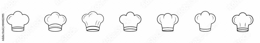 chef hat icon, chef hat logo and icon, Chef hat icon set. Restaurant ...