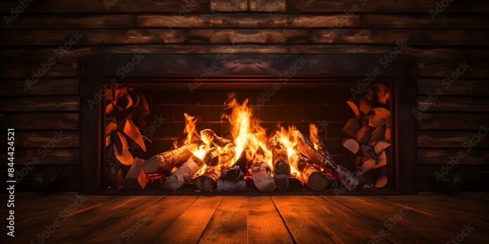Virtual Background 4K Timelapse of a Cozy Fireplace with Real Wood ...