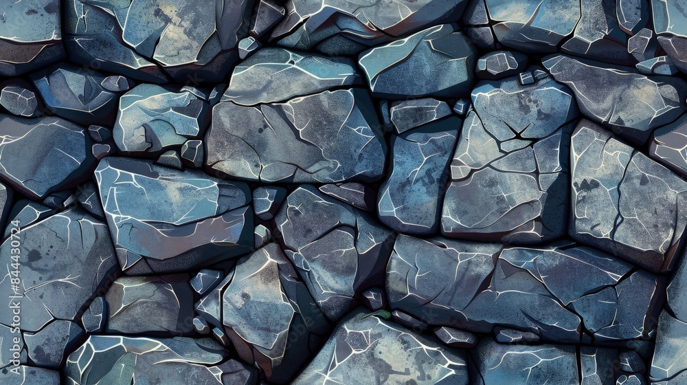 Seamless stone wall texture, 2d game stone texture, cartoon seamless ...