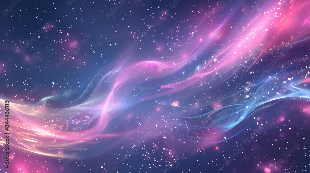 celestial pathways in the space a cluster of stars, including a bright ...