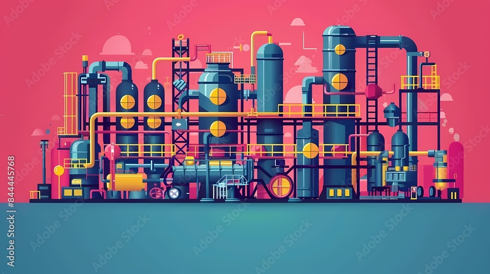 Flat design of lean manufacturing with flow production, eliminating ...