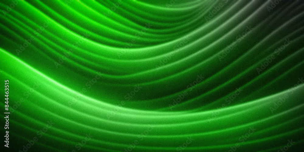 Captivating green gradient with flowing wave patterns creating a ...