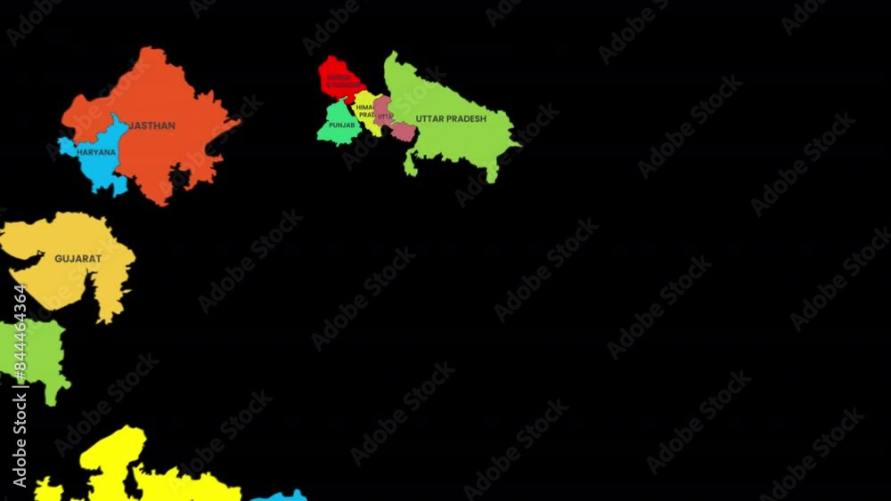 Detailed political country map of India with divisions. India ...