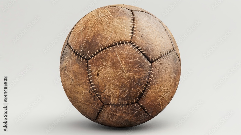 Clean and modern football mockup with intricate detailing and stitching ...