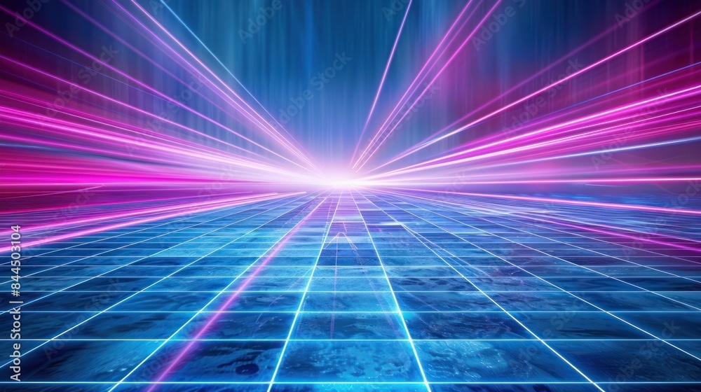 Illustrate the nostalgia of the 80s with a vibrant abstract background ...