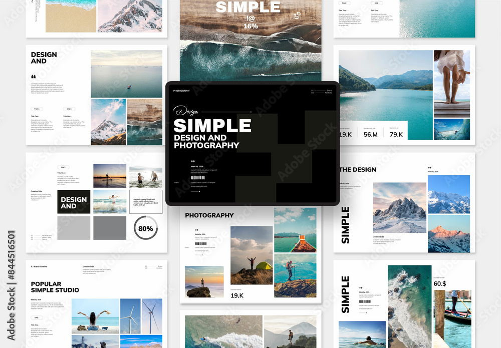 Design Portfolio Photography Layout Stock Template | Adobe Stock