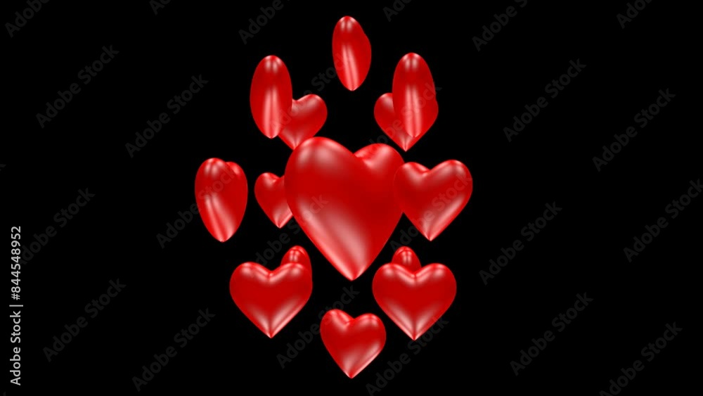 Red Heart Animated Emoji. Alpha channel, transparent background. 4K ...