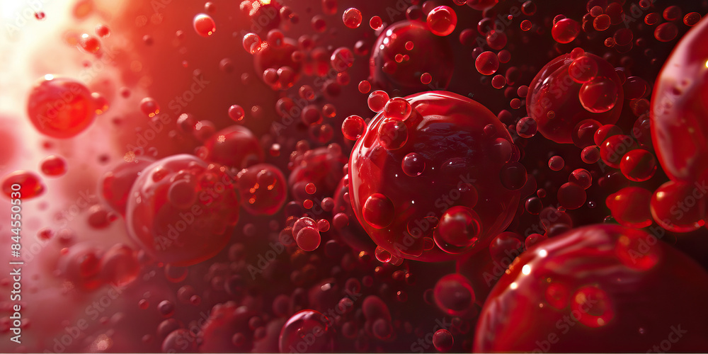 Crimson Red Hemoglobin Oxygenation: Microscopic examination of crimson ...