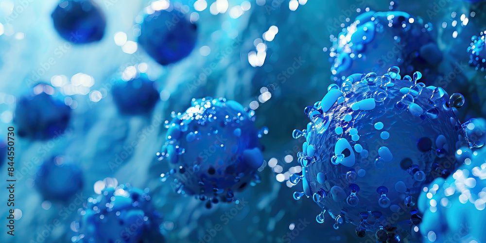 Sapphire Blue Lymphocyte Activation: Close-up view of sapphire blue ...