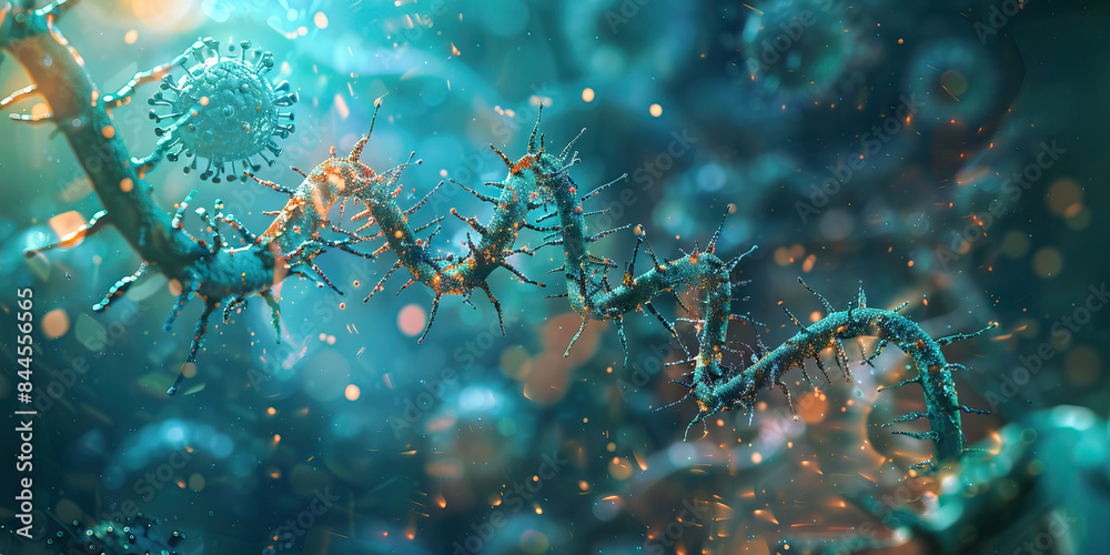 Virus Genome Organization: A diagram showing the organization of the ...